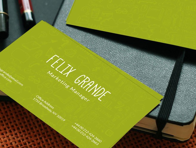 Free Green Business Card Template - Free Download Free Green Business Card Template - Free Download