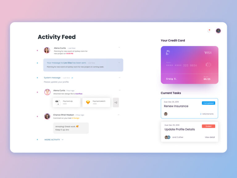 Activity Feed UI - Figma - Free Download Activity Feed UI - Figma - Free Download